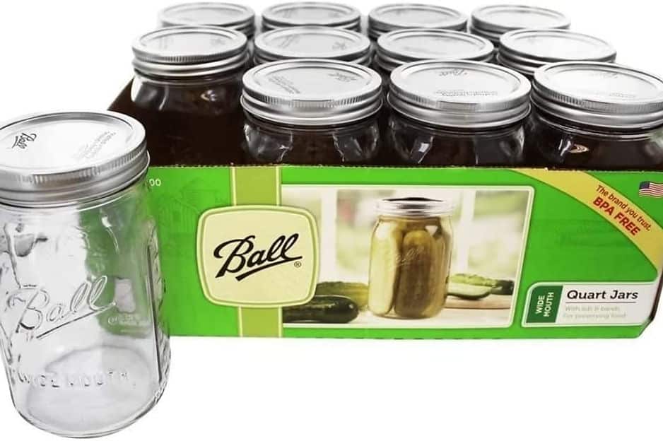Ball Mason Jars 1 Litre 12x For Canning Autoclavable – Rootlab