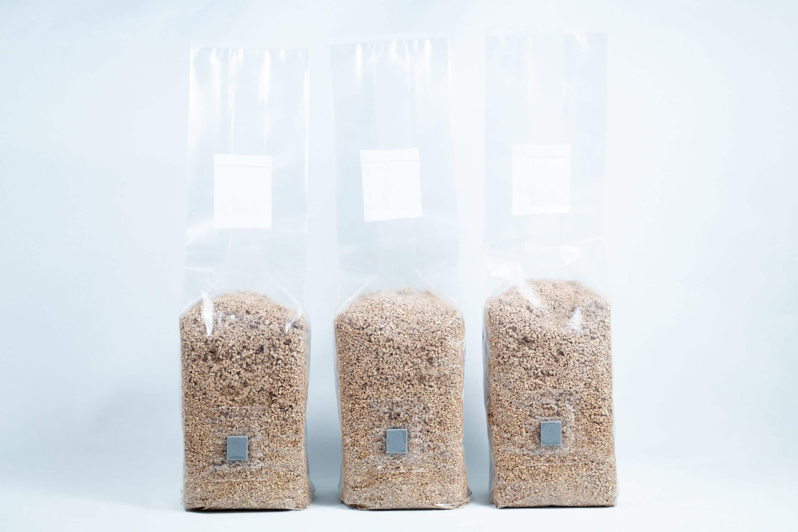 3X 1kg Brown Rice Flour (BRF) & Vermiculite Bags PF Tek – Rootlab