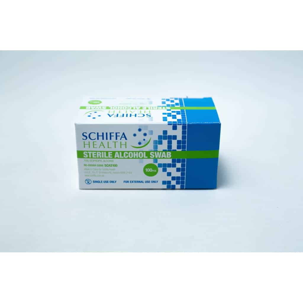 Sterile Alcohol Wipes / Swabs / Pads (Box Of 100) | Rootlab